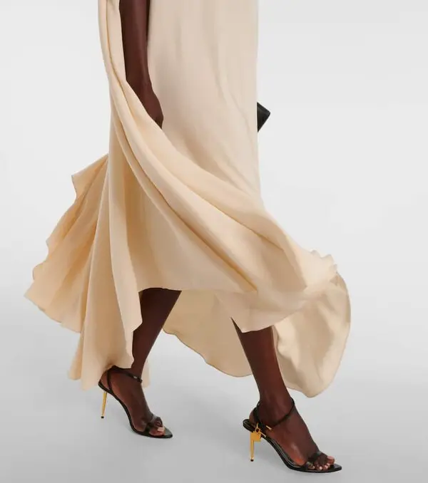 TOM FORD Asymmetric Silk-blend Cady Kaftan
