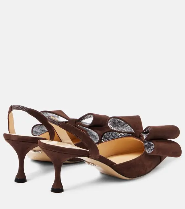 Mach & Mach Le Cadeau 65 Suede Pumps - Brown