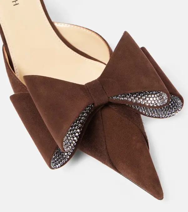 Mach & Mach Le Cadeau 65 Suede Pumps - Brown