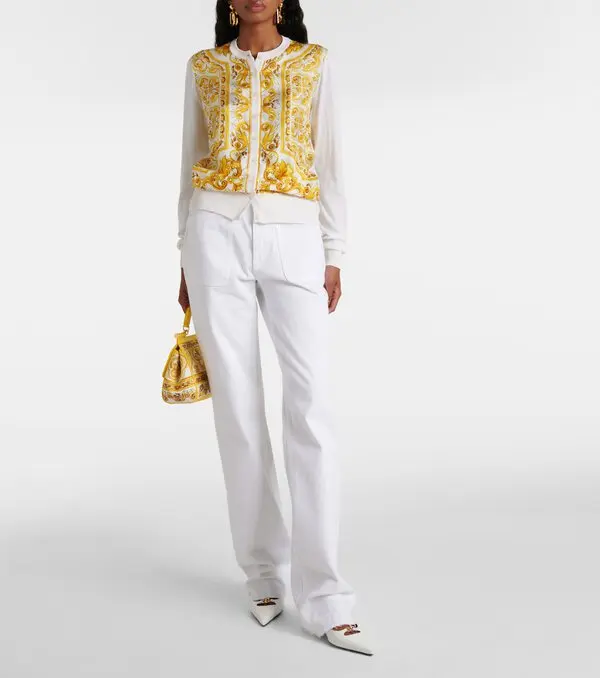 Dolce & Gabbana Majolica Print Silk Twill Cardigan - Multicoloured