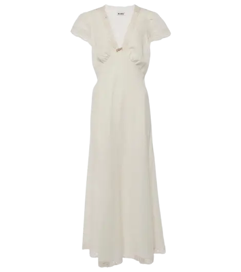 Rixo Clarice Lace-Trimmed Midi Dress - White | Editorialist