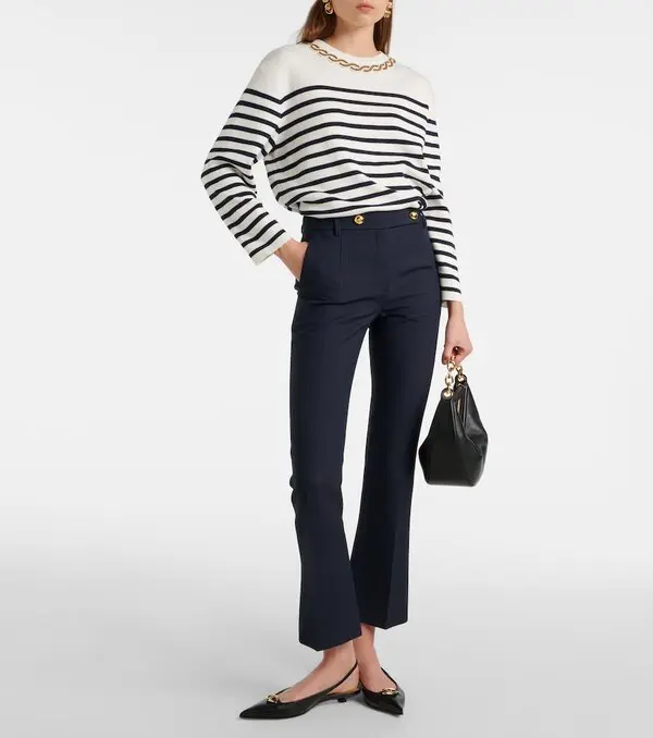 Valentino Garavani Embroidered Cotton Sweater - Blue
