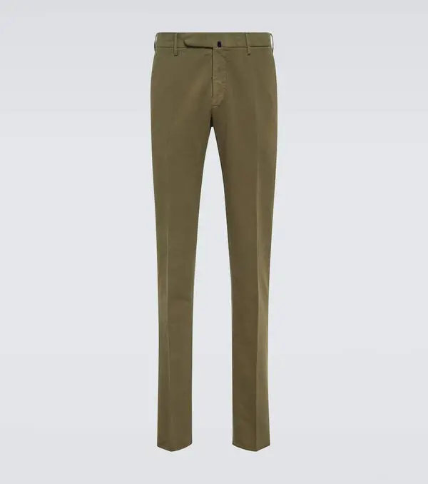 SLOWEAR Incotex Cotton Slim Fit Pants - Green