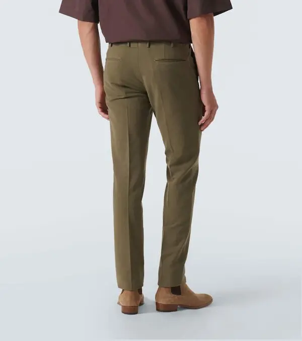 SLOWEAR Incotex Cotton Slim Fit Pants - Green