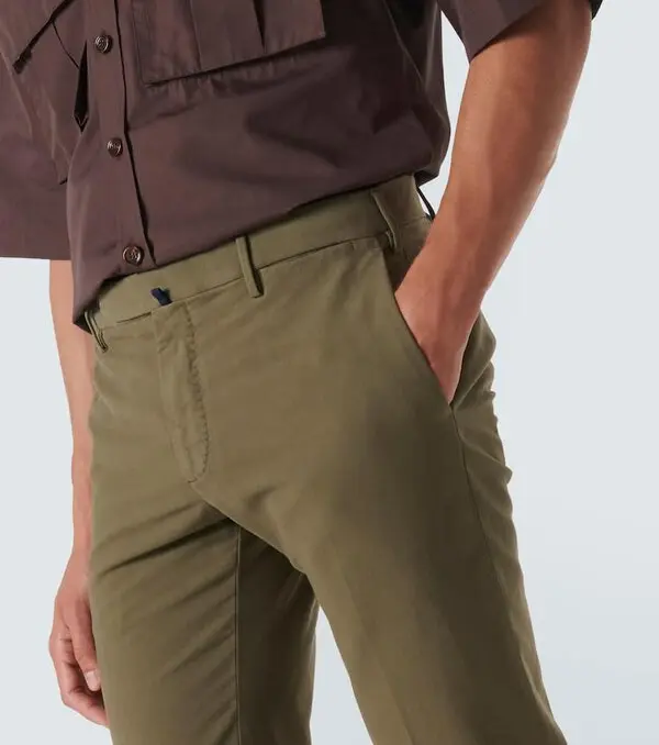 SLOWEAR Incotex Cotton Slim Fit Pants - Green