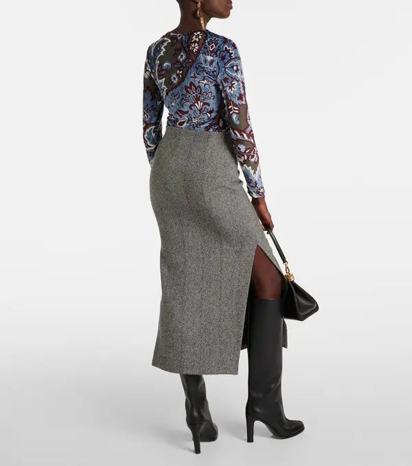 Etro Wool-blend Pencil Skirt