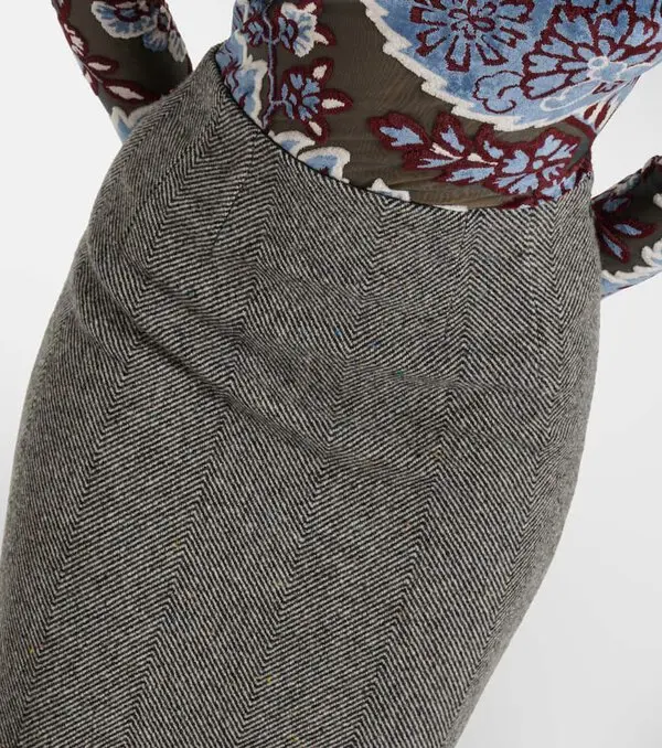 Etro Wool-blend Pencil Skirt