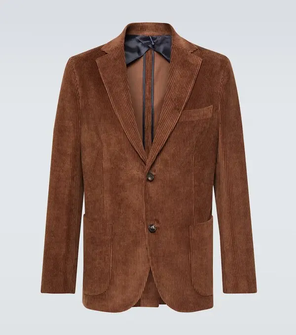 SLOWEAR Incotex Cotton Corduroy Blazer - Brown