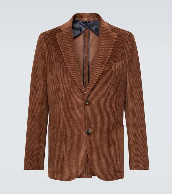 SLOWEAR Incotex Cotton Corduroy Blazer - Brown