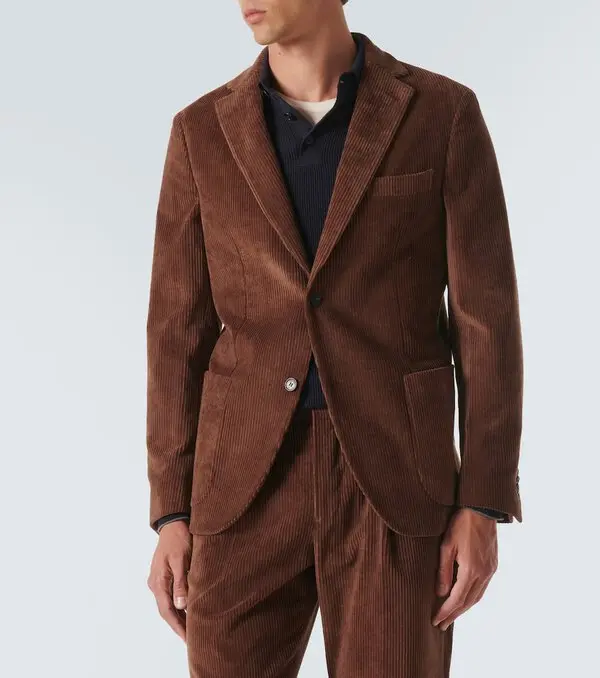 SLOWEAR Incotex Cotton Corduroy Blazer - Brown