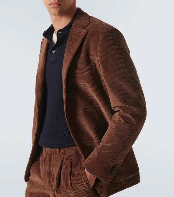 SLOWEAR Incotex Cotton Corduroy Blazer - Brown