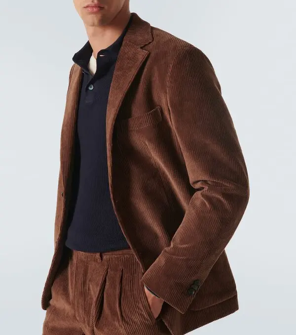 SLOWEAR Incotex Cotton Corduroy Blazer - Brown