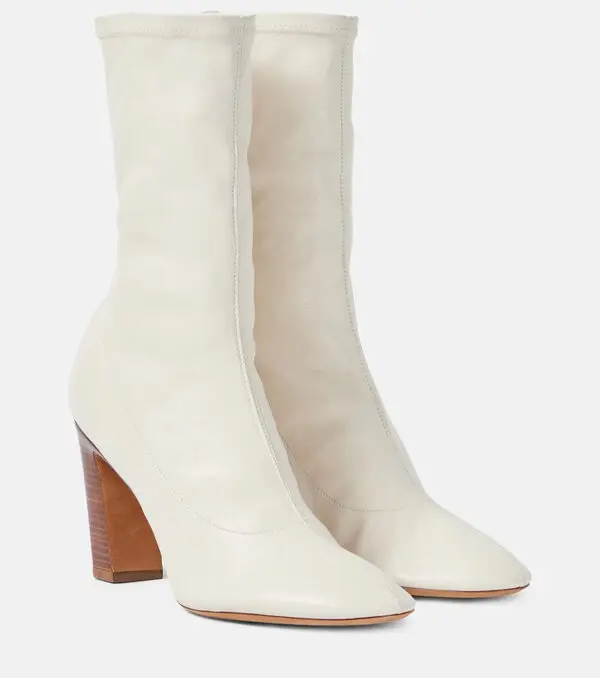 Khaite Apollo Leather Ankle Boots