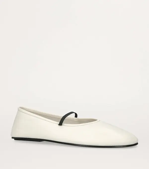 THE ROW Elastic Ballet Flats - Beige