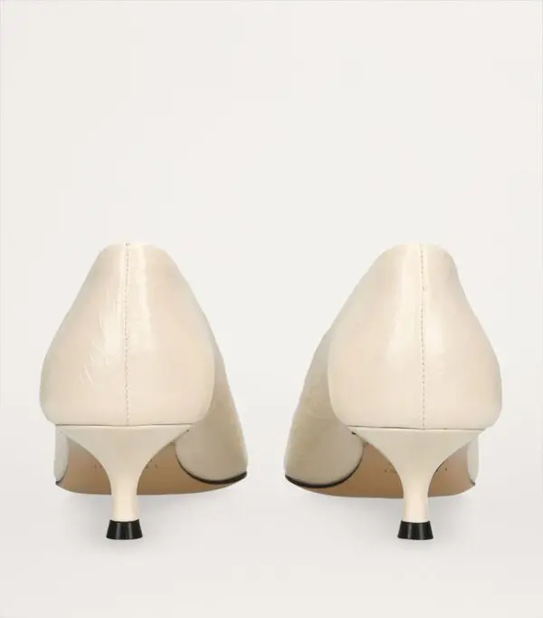 Le Monde Beryl Leather Babouche Pumps 35 White Editorialist