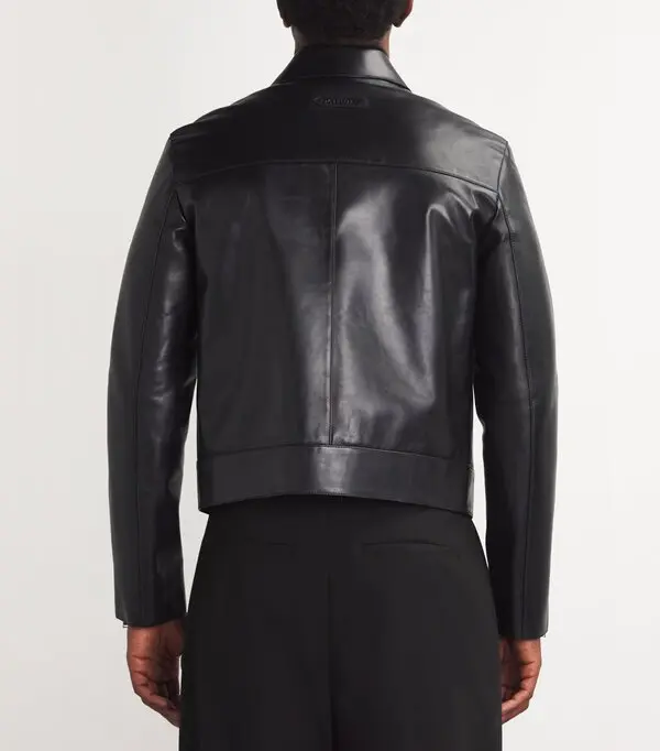 LANVIN Leather Collared Jacket