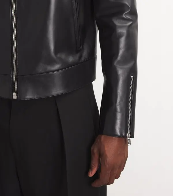 LANVIN Leather Collared Jacket