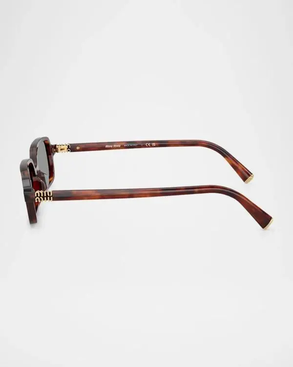 Miu Miu Mu 11zsf Rectangle Sunglasses - Grey