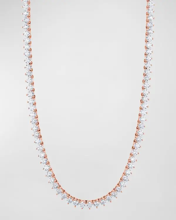 Neiman Marcus 18k Gold 16.50ctw Diamond Necklace - Rose Gold