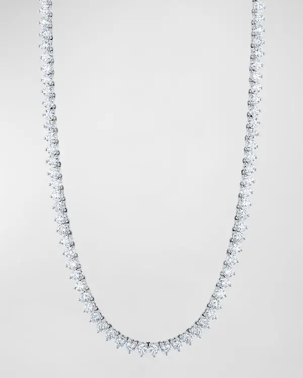 Neiman Marcus 18k Gold 16.50ctw Diamond Necklace - White Gold