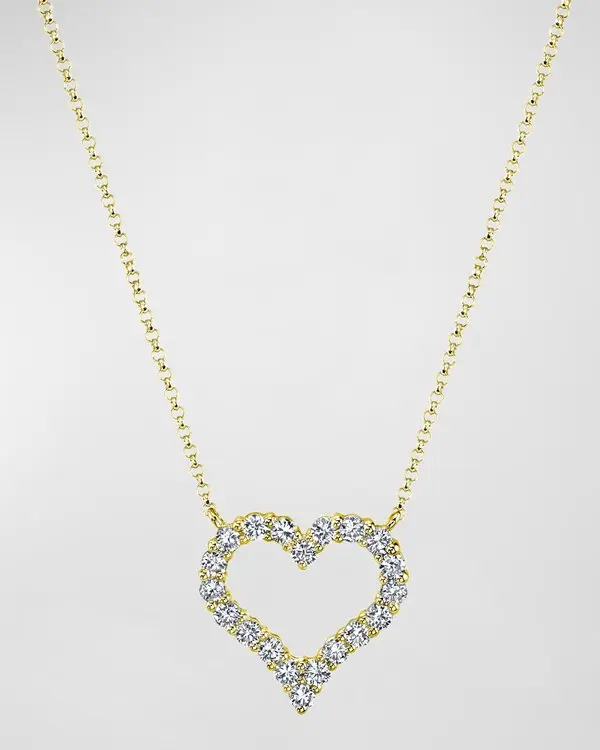 Neiman Marcus 18k Gold Heart Pendant Necklace - Yellow Gold
