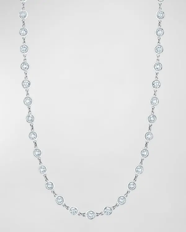 Neiman Marcus 18k Gold 10.45 Tcw Diamond Chain Necklace - White Gold