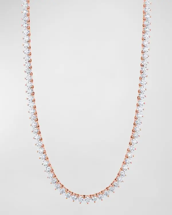 Neiman Marcus 18k Gold 11.45 Tcw Diamond Necklace - Rose Gold