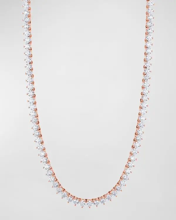 Neiman Marcus 18k Gold Diamond Opera Necklace - Rose Gold