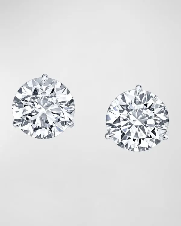 Neiman Marcus 18k 8 Tcw Martini Stud Earrings - White Gold