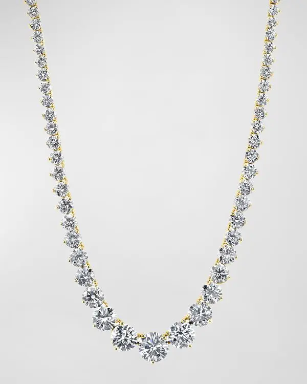 Neiman Marcus 18k Gold Riviera Diamond Necklace - Yellow Gold