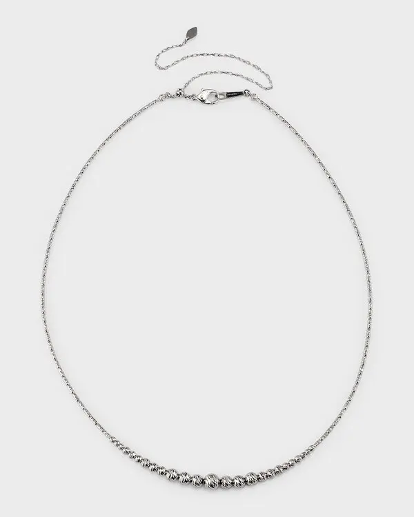 PLATINUM BORN Graduated Ball Link Necklace - Platinum