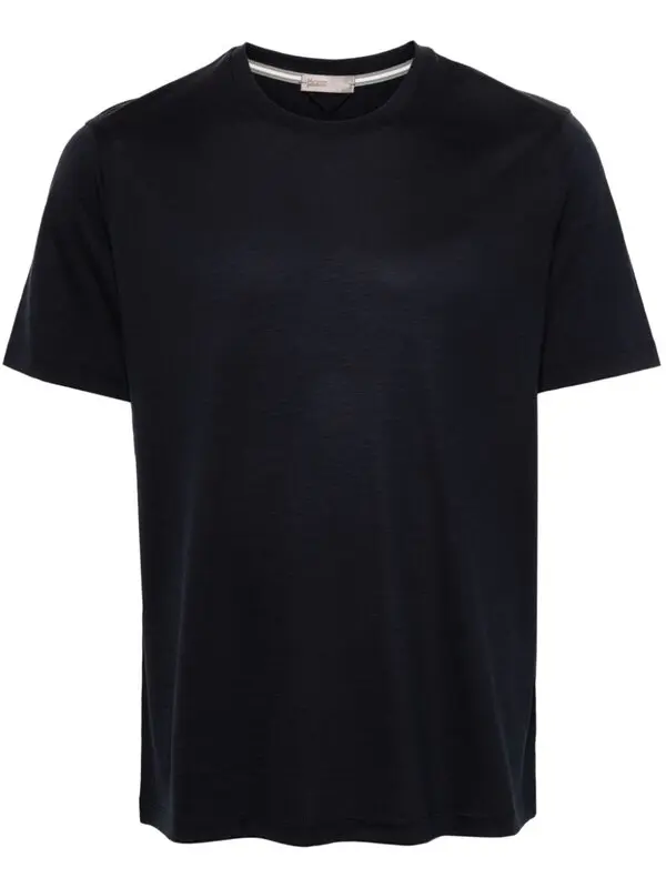 Herno Logo-plaque Wool T-shirt - Blue