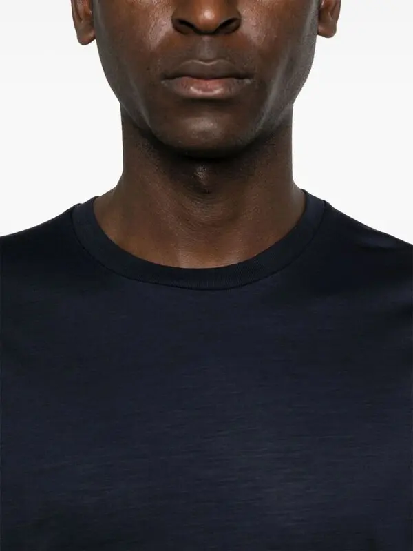 Herno Logo-plaque Wool T-shirt - Blue