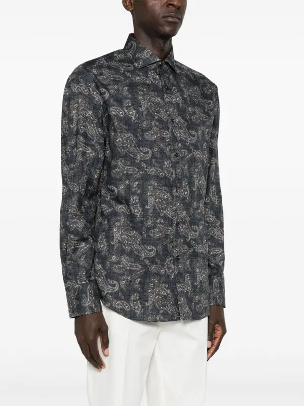 Brunello Cucinelli Paisley Cotton Shirt