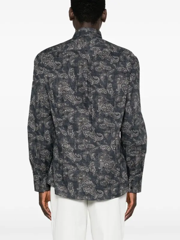 Brunello Cucinelli Paisley Cotton Shirt