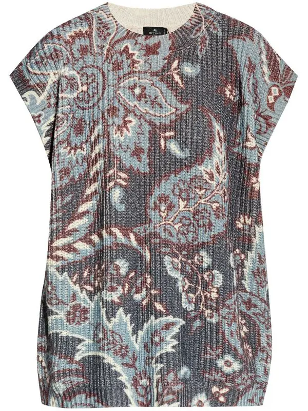 Etro Paisley-print Wool Top