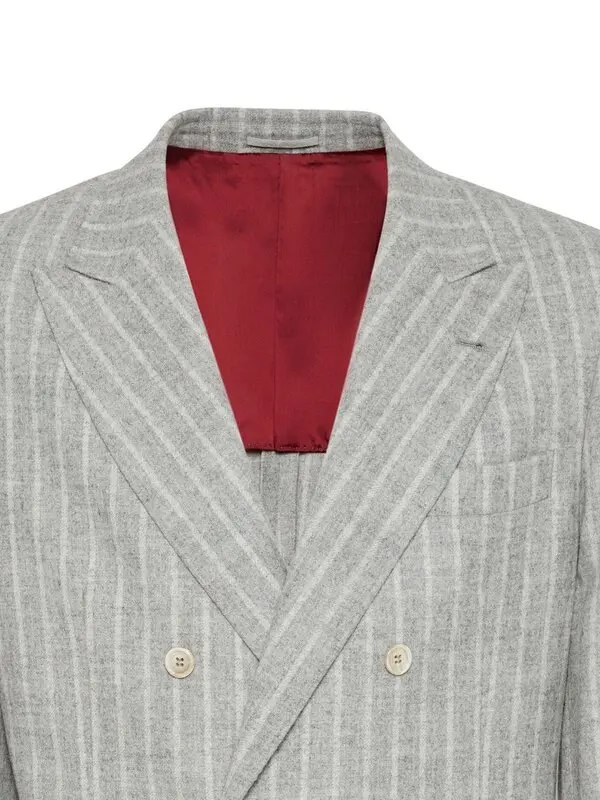 Brunello Cucinelli Striped Double-breasted Blazer