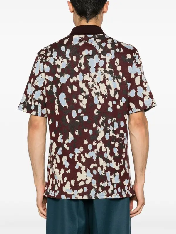 LANVIN Patterned-jacquard Cotton Polo Shirt