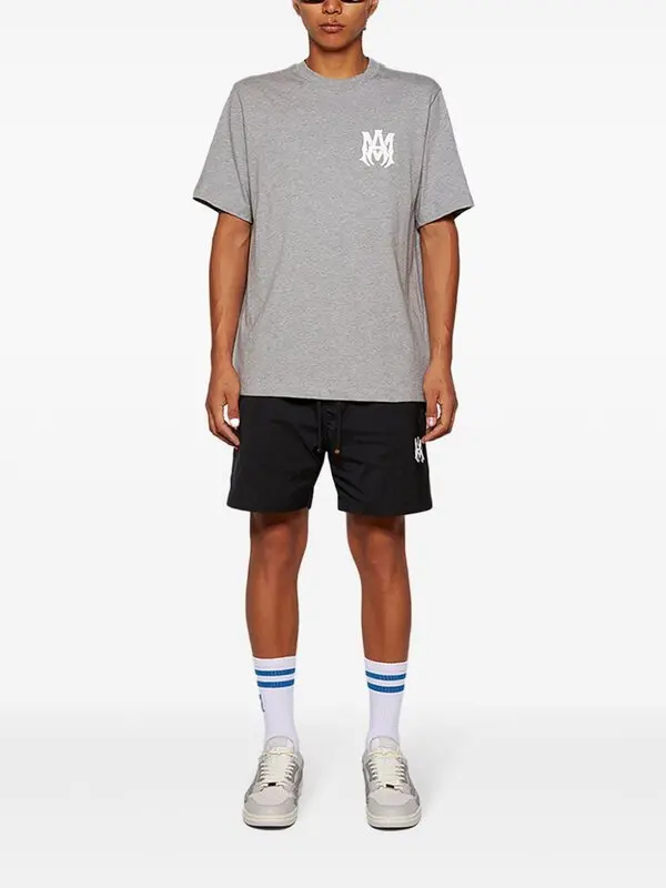 Amiri Logo-print Cotton T-shirt - Grey