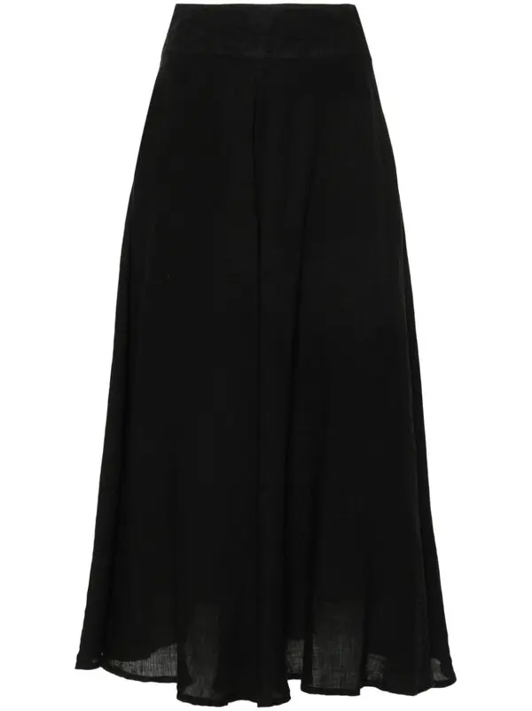 120% Lino Linen A-line Skirt - Black