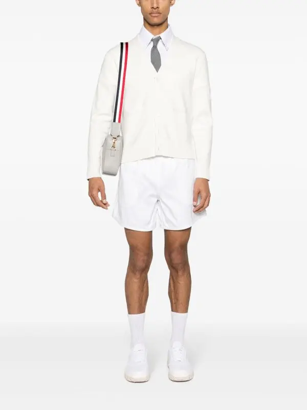 Thom Browne Logo-patch Cotton Cardigan