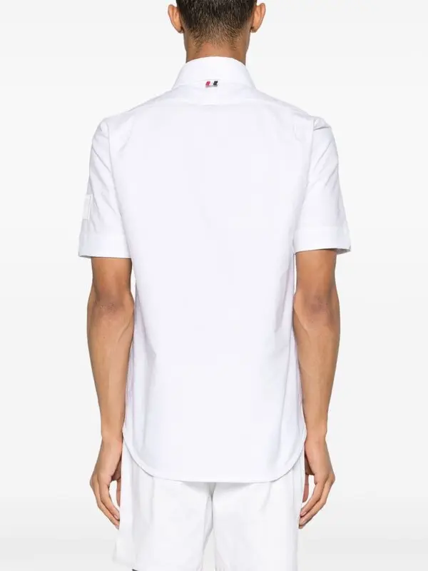Thom Browne Logo-patch Cotton Shirt