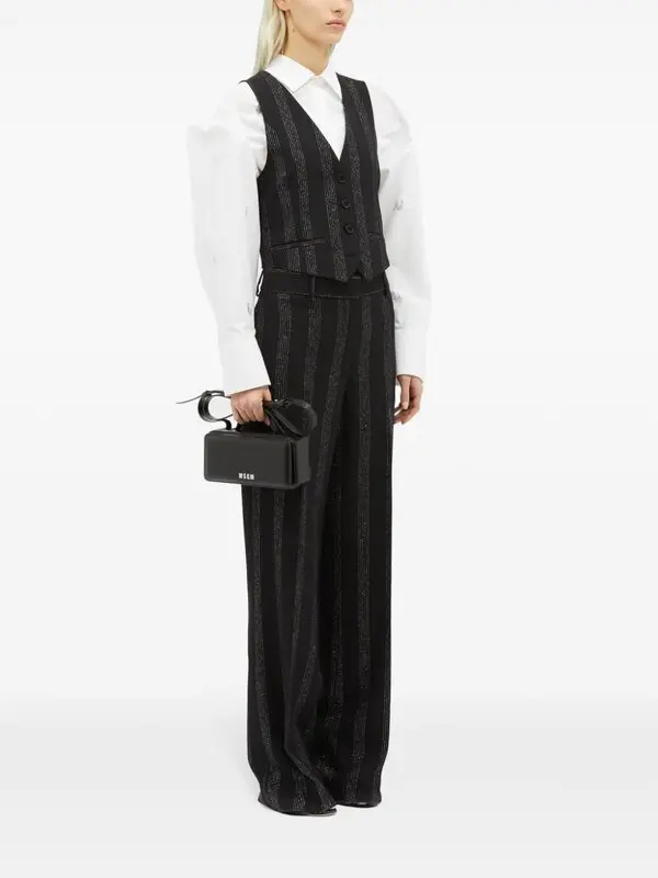 MSGM Striped Wide-leg Trousers