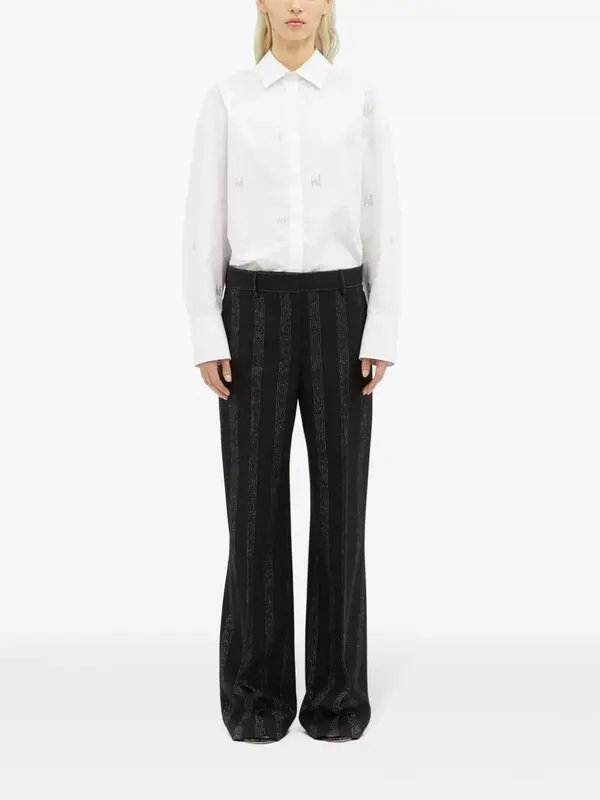 MSGM Striped Wide-leg Trousers