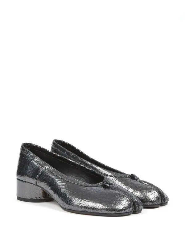 MAISON MARGIELA Tabi Broken Mirror Heeled Pumps - Grey