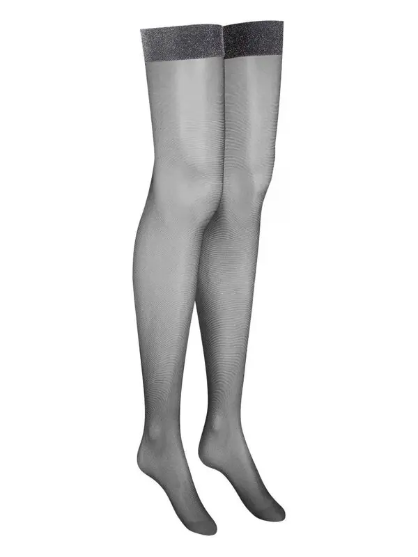 MAISON CLOSE Lurex Stockings - Black