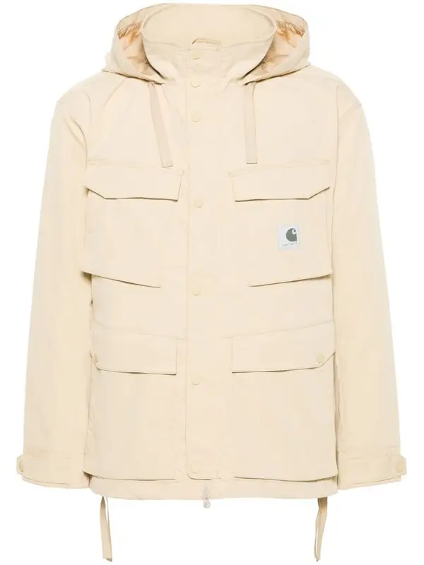 Carhartt Work In Progress Logo-patch Hooded Jacket - Neutrals