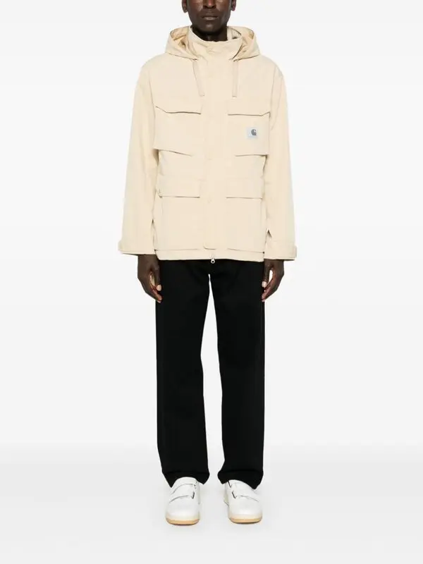 Carhartt Work In Progress Logo-patch Hooded Jacket - Neutrals