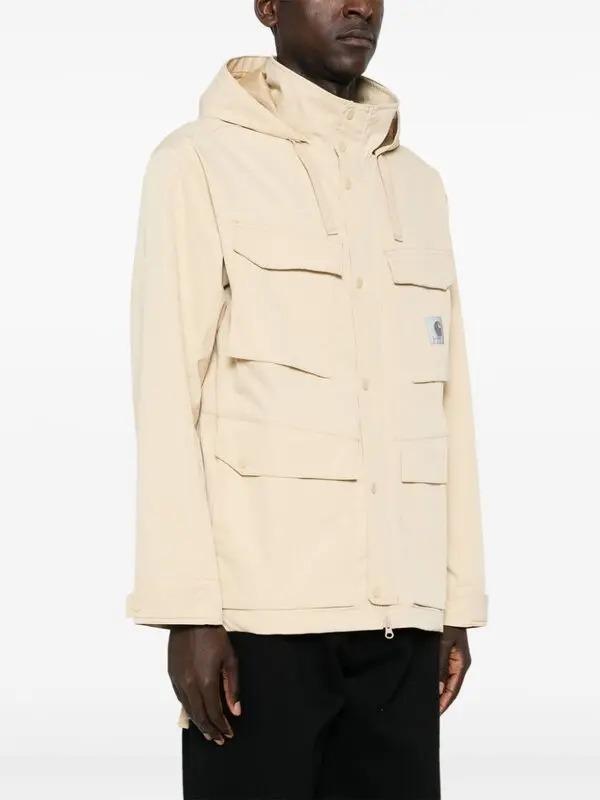 Carhartt Work In Progress Logo-patch Hooded Jacket - Neutrals