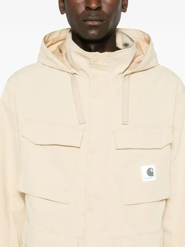 Carhartt Work In Progress Logo-patch Hooded Jacket - Neutrals